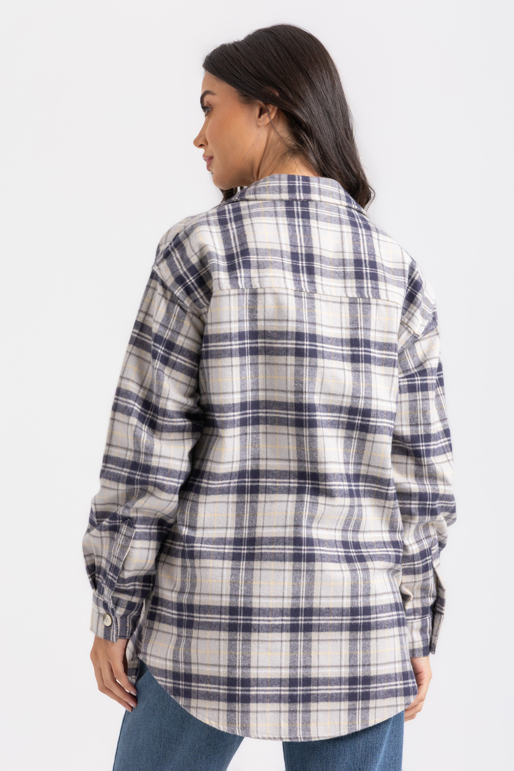 ESLA Checked Button-Down Overshirt